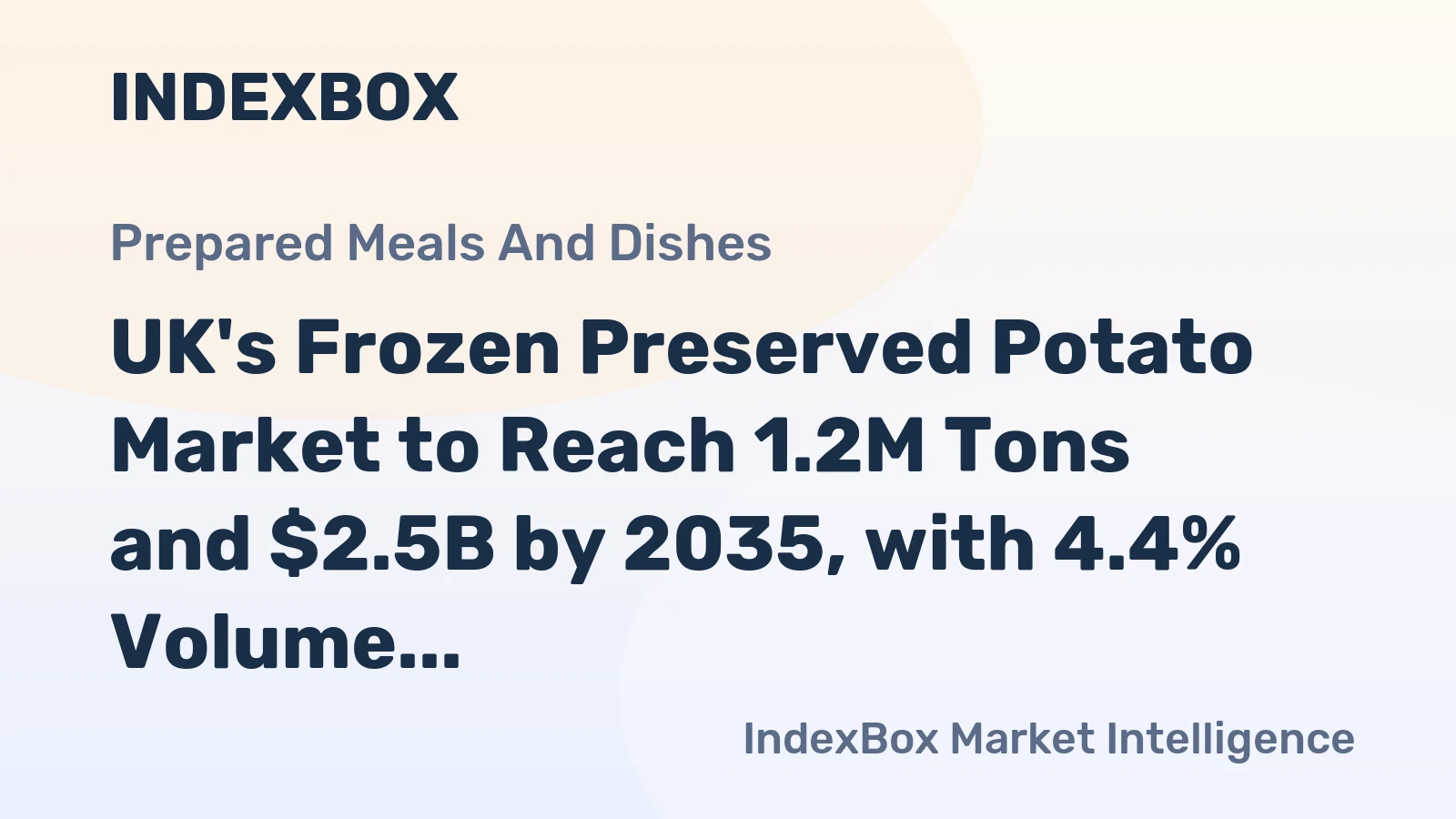 UK's Frozen Preserved Potato Market to Reach 1.2M Tons and $2.5B by 2035, with 4.4% Volume Growth and 1.6% Value Growth
