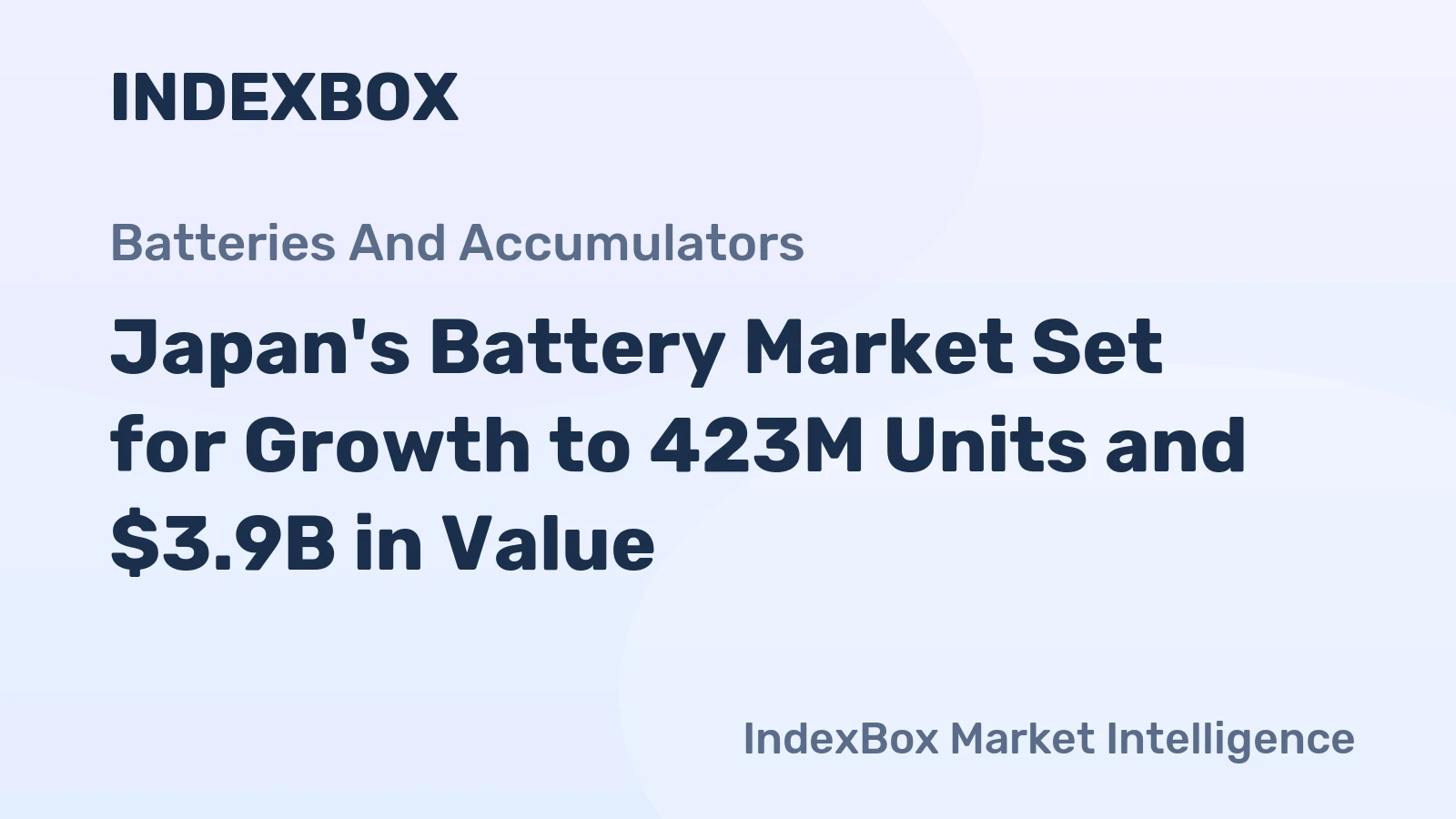 Japan's Battery Market Set for Growth to 423M Units and $3.9B in Value