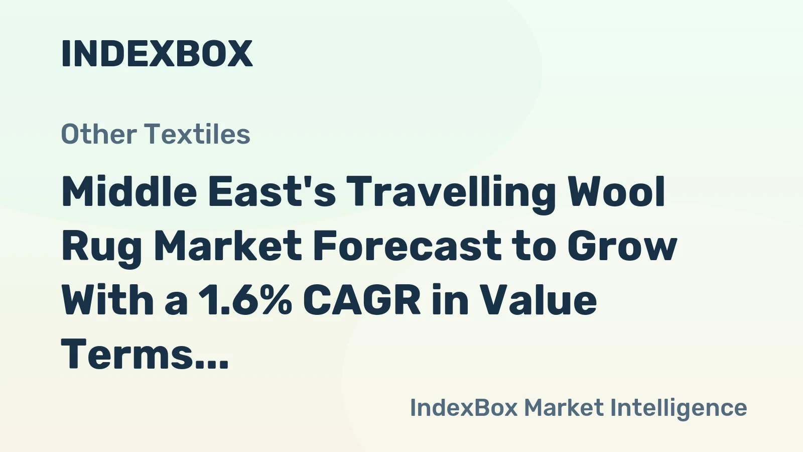 Middle East's Travelling Wool Rug Market Forecast to Grow With a 1.6% CAGR in Value Terms