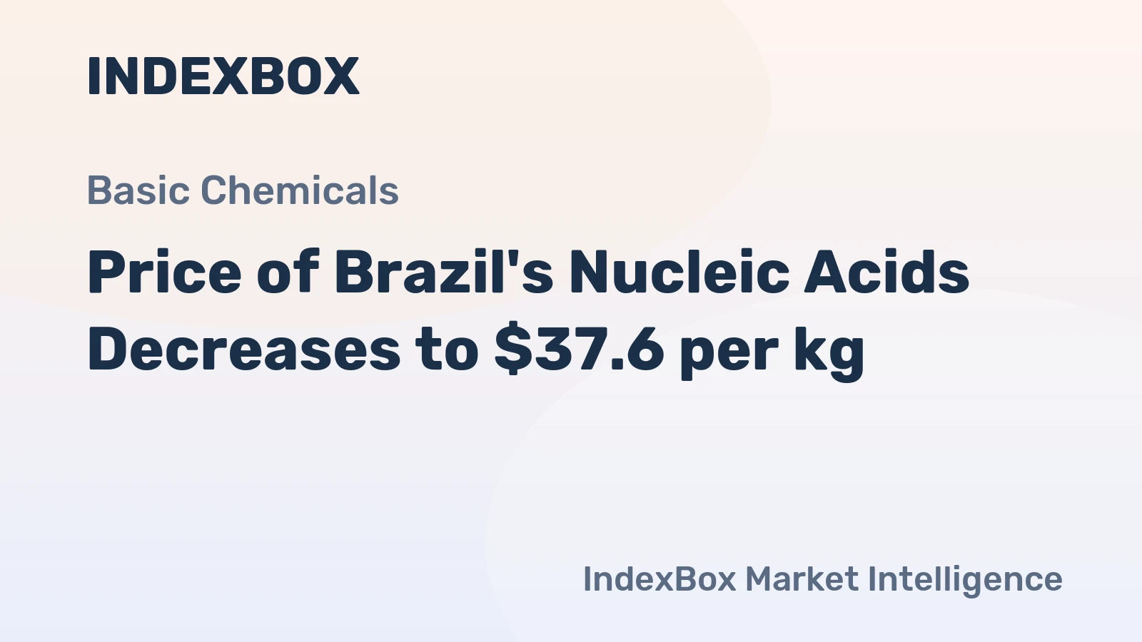 Price of Brazil's Nucleic Acids Decreases to $37.6 per kg