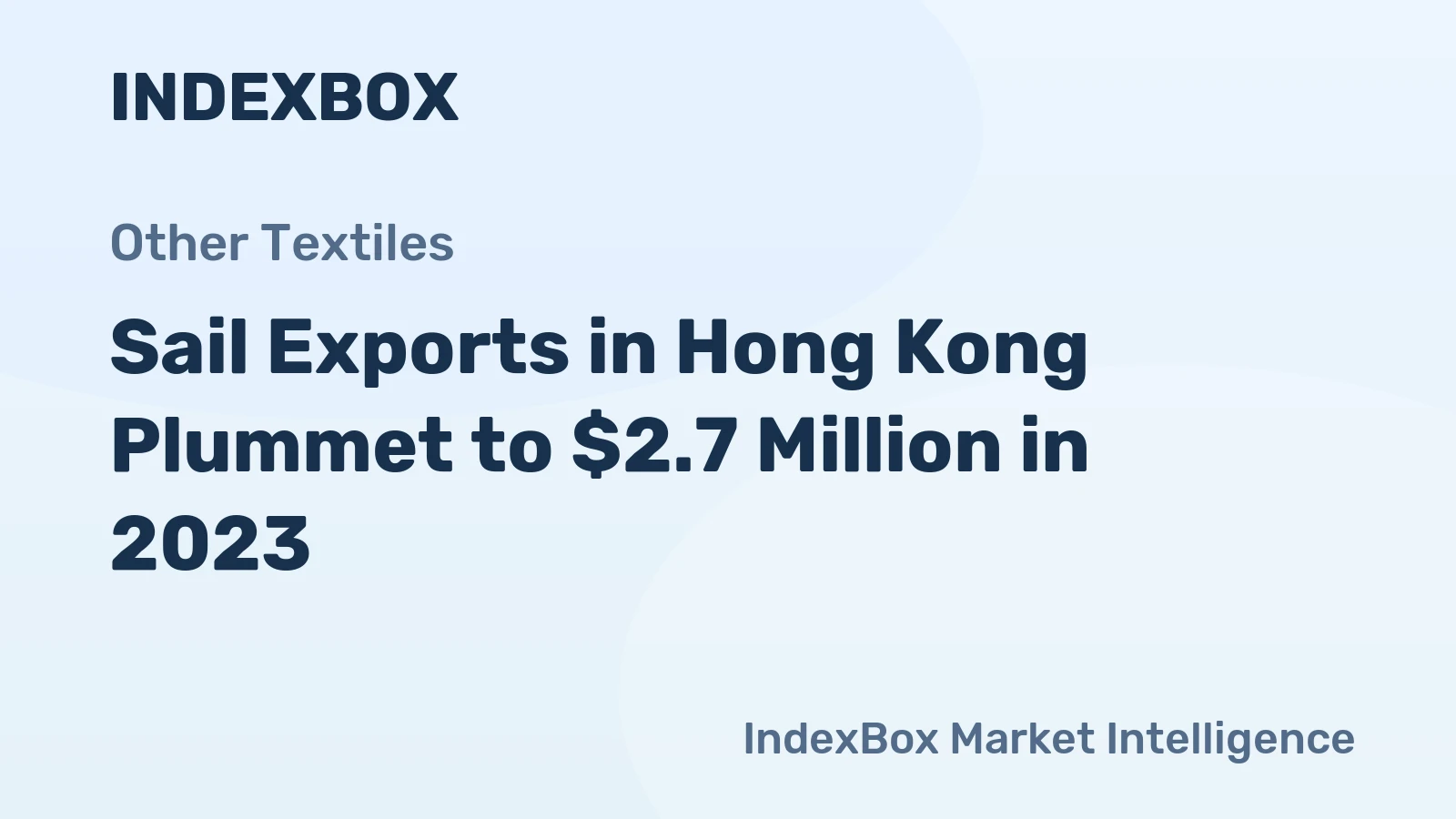 Sail Exports in Hong Kong Plummet to $2.7 Million in 2023