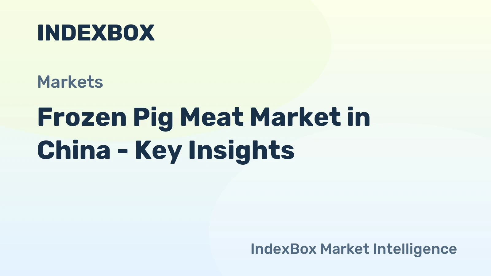 Frozen Pig Meat Market in China - Key Insights