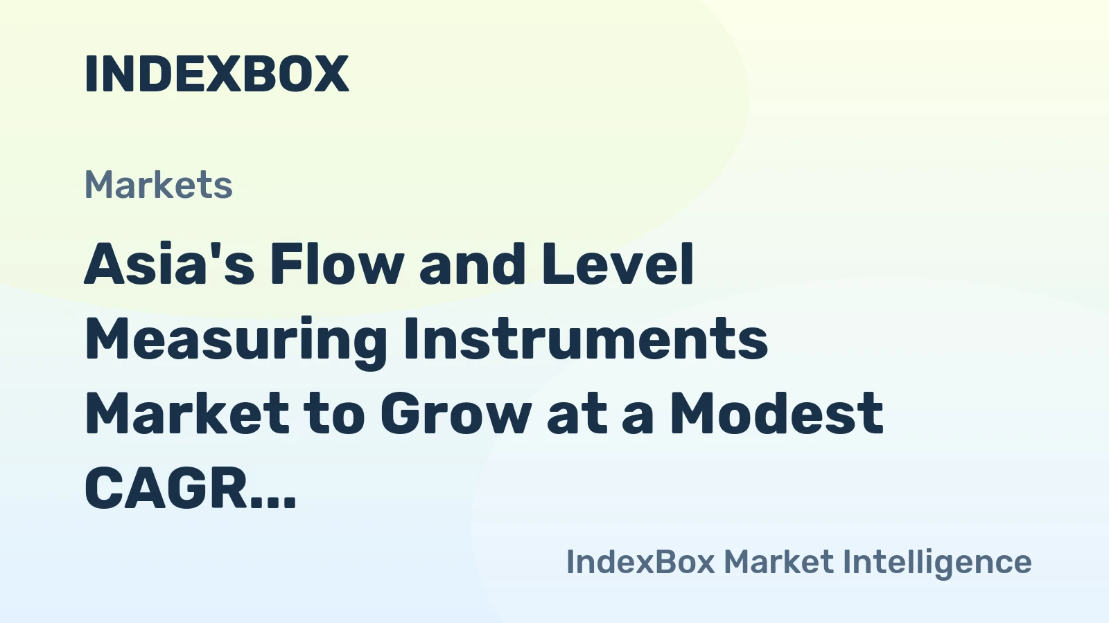 Asia's Flow and Level Measuring Instruments Market to Grow at a Modest CAGR of +0.4% by 2035