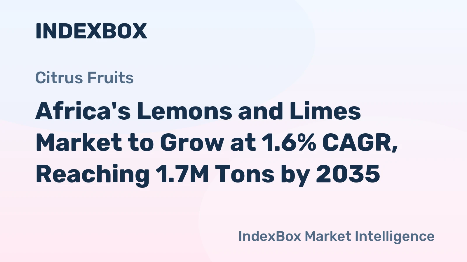 Africa's Lemons and Limes Market to Grow at 1.6% CAGR, Reaching 1.7M Tons by 2035