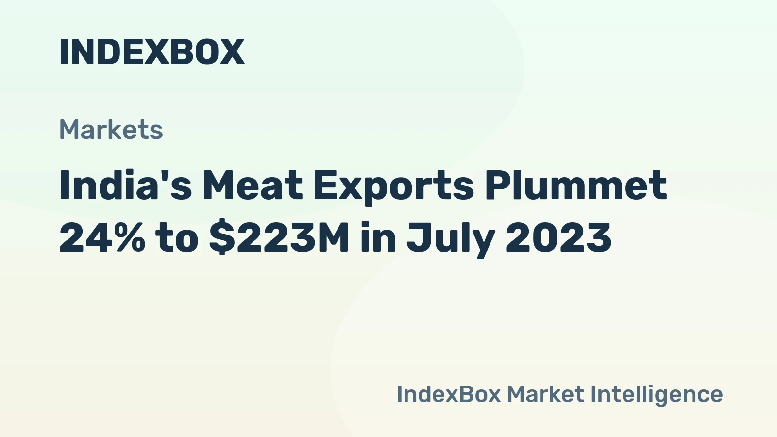 India's Meat Exports Plummet 24% to $223M in July 2023