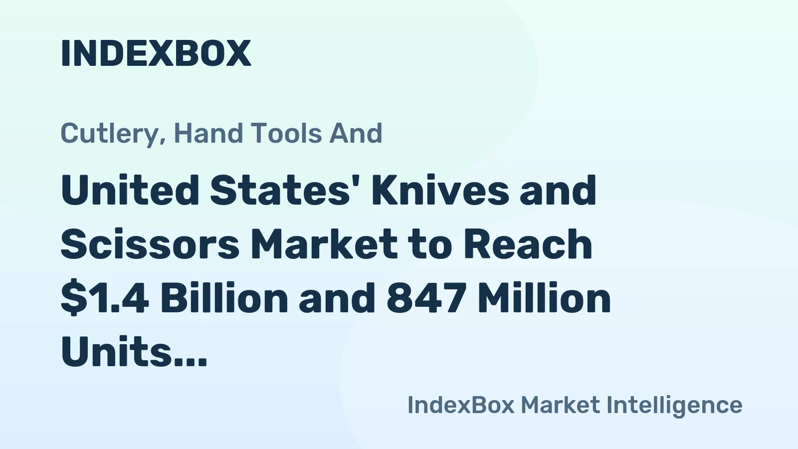 United States' Knives and Scissors Market to Reach $1.4 Billion and 847 Million Units by 2035