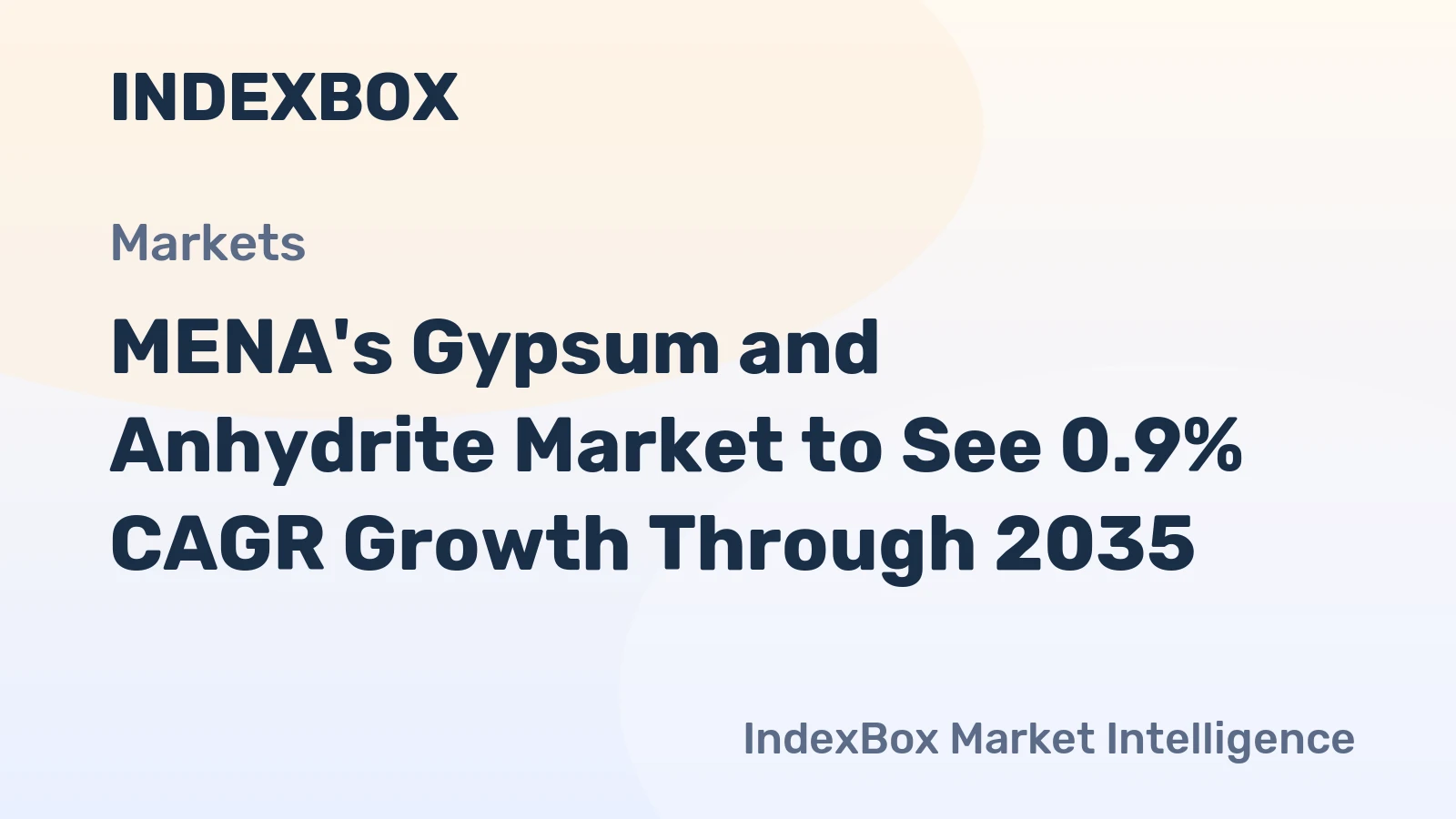 MENA's Gypsum and Anhydrite Market to See 0.9% CAGR Growth Through 2035