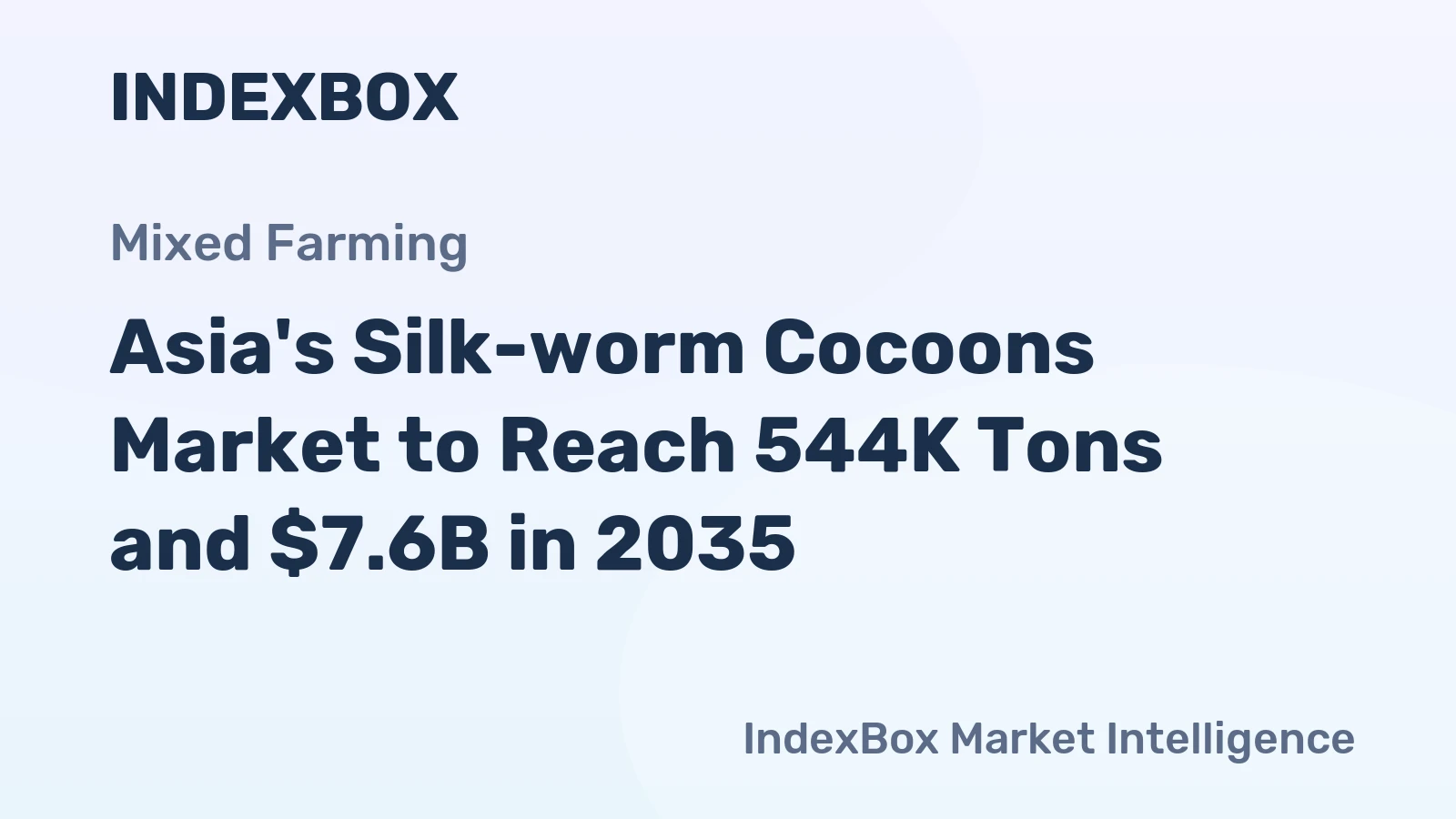 Asia's Silk-worm Cocoons Market to Reach 544K Tons and $7.6B in 2035