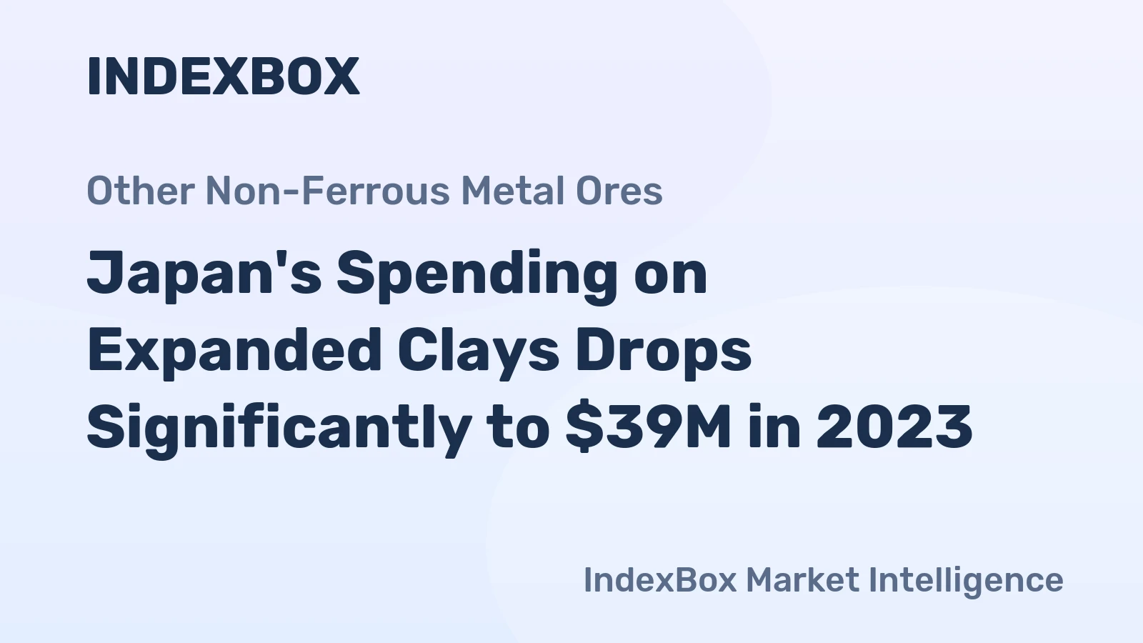 Japan's Spending on Expanded Clays Drops Significantly to $39M in 2023