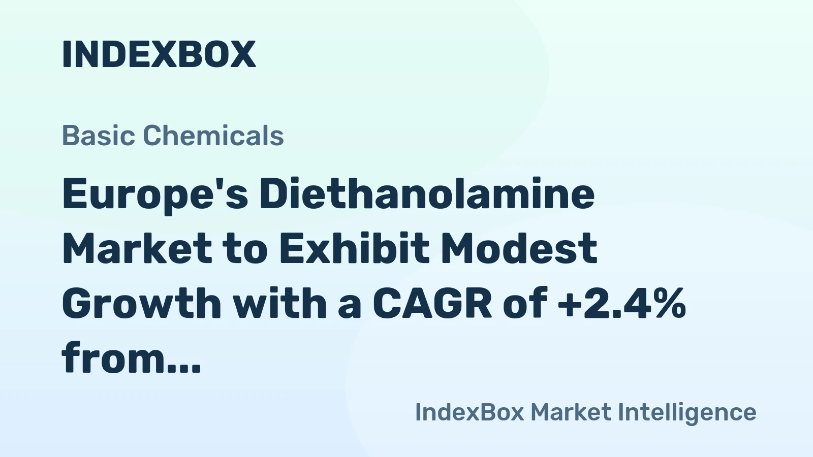 Europe's Diethanolamine Market to Exhibit Modest Growth with a CAGR of +2.4% from 2024 to 2035