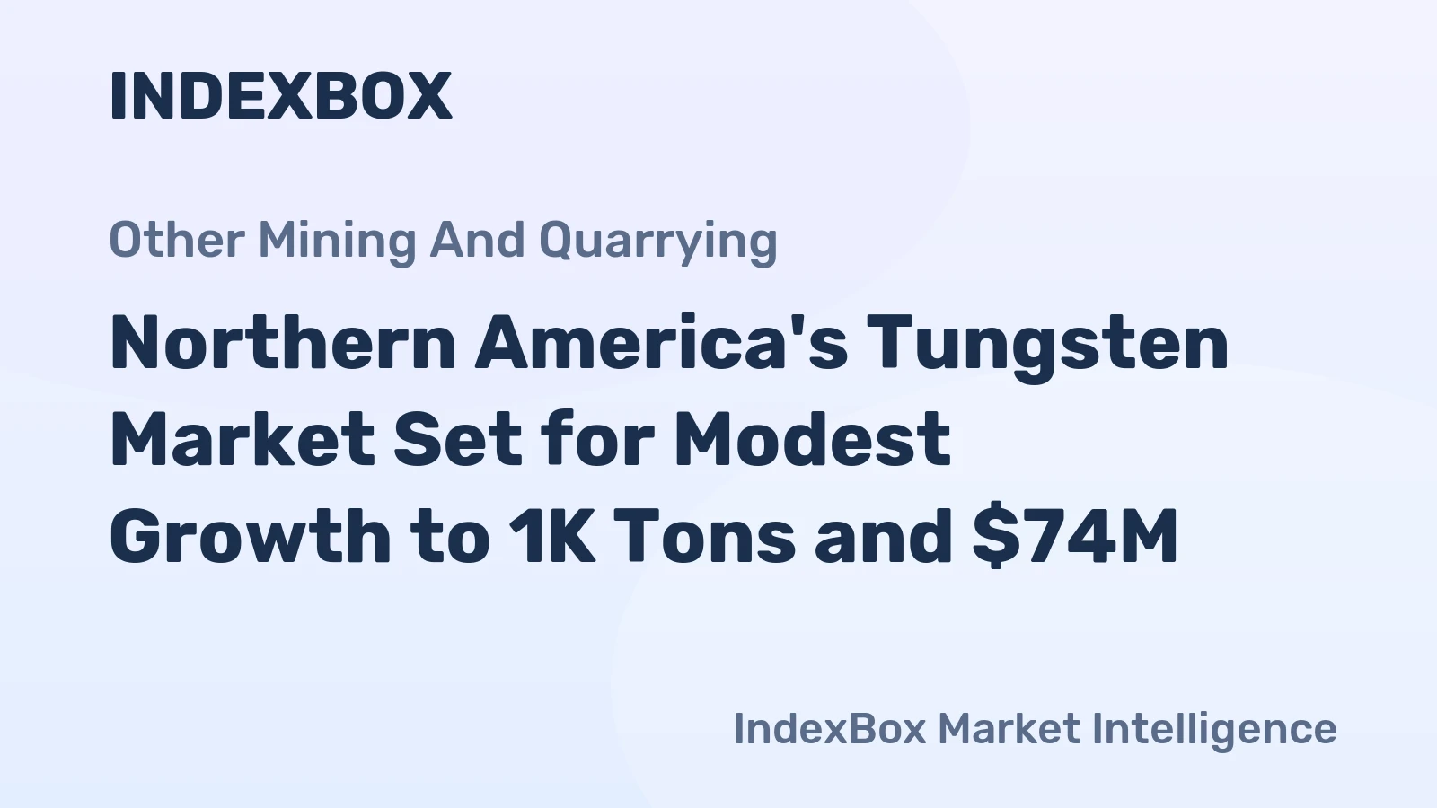 Northern America's Tungsten Market Set for Modest Growth to 1K Tons and $74M