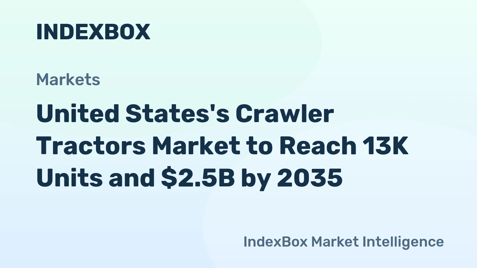 United States's Crawler Tractors Market to Reach 13K Units and $2.5B by 2035