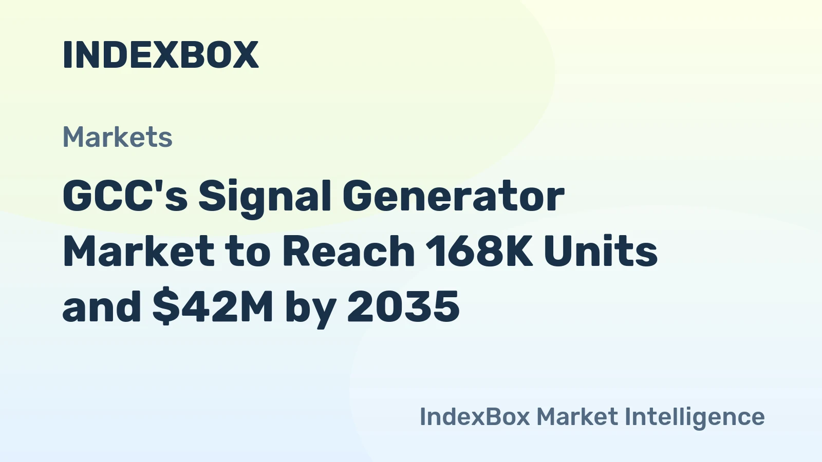GCC's Signal Generator Market to Reach 168K Units and $42M by 2035