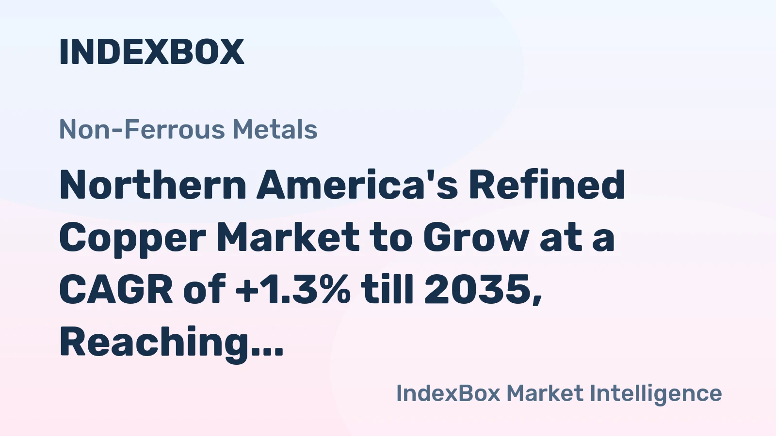 Northern America's Refined Copper Market to Grow at a CAGR of +1.3% till 2035, Reaching 2.7M Tons