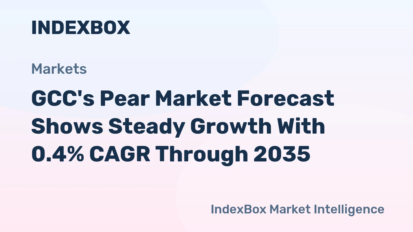GCC's Pear Market Forecast Shows Steady Growth With 0.4% CAGR Through 2035