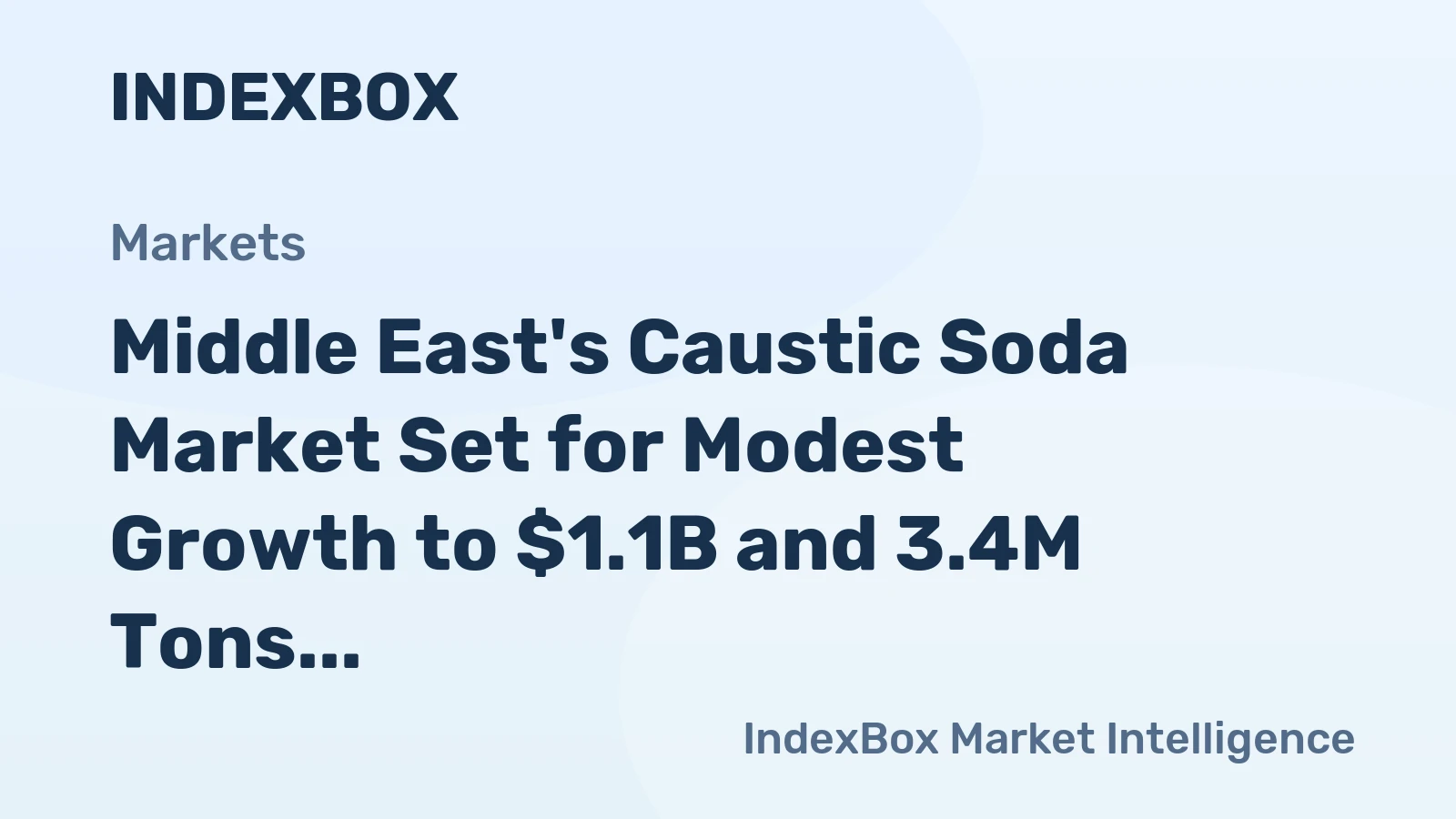 Middle East's Caustic Soda Market Set for Modest Growth to $1.1B and 3.4M Tons by 2035