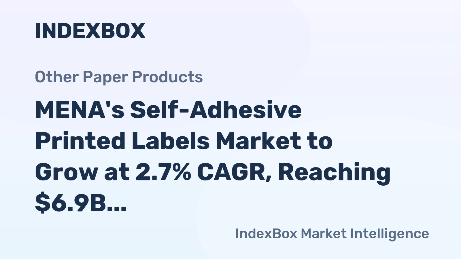 MENA's Self-Adhesive Printed Labels Market to Grow at 2.7% CAGR, Reaching $6.9B by 2035