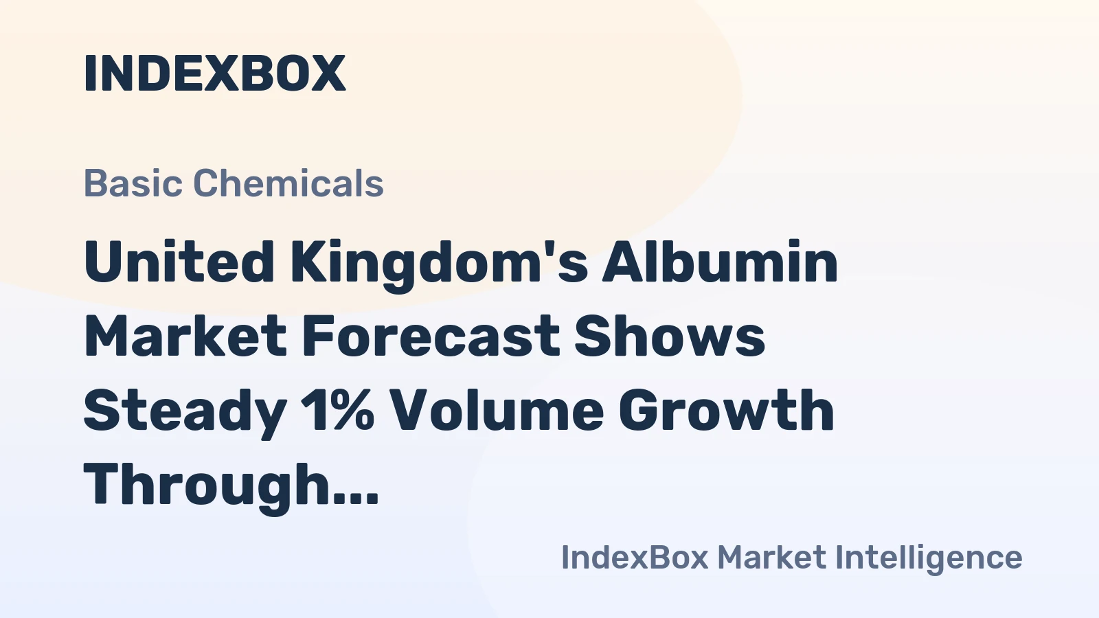 United Kingdom's Albumin Market Forecast Shows Steady 1% Volume Growth Through 2035
