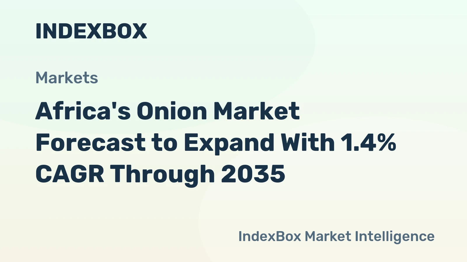 Africa's Onion Market Forecast to Expand With 1.4% CAGR Through 2035