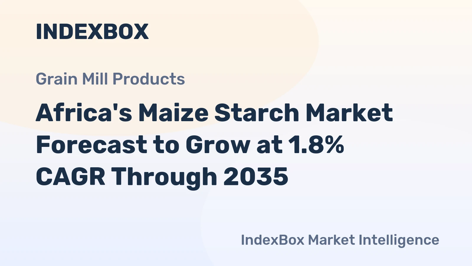 Africa's Maize Starch Market Forecast to Grow at 1.8% CAGR Through 2035