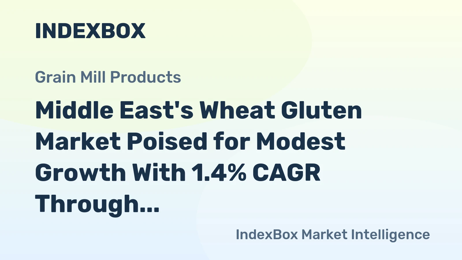 Middle East's Wheat Gluten Market Poised for Modest Growth With 1.4% CAGR Through 2035