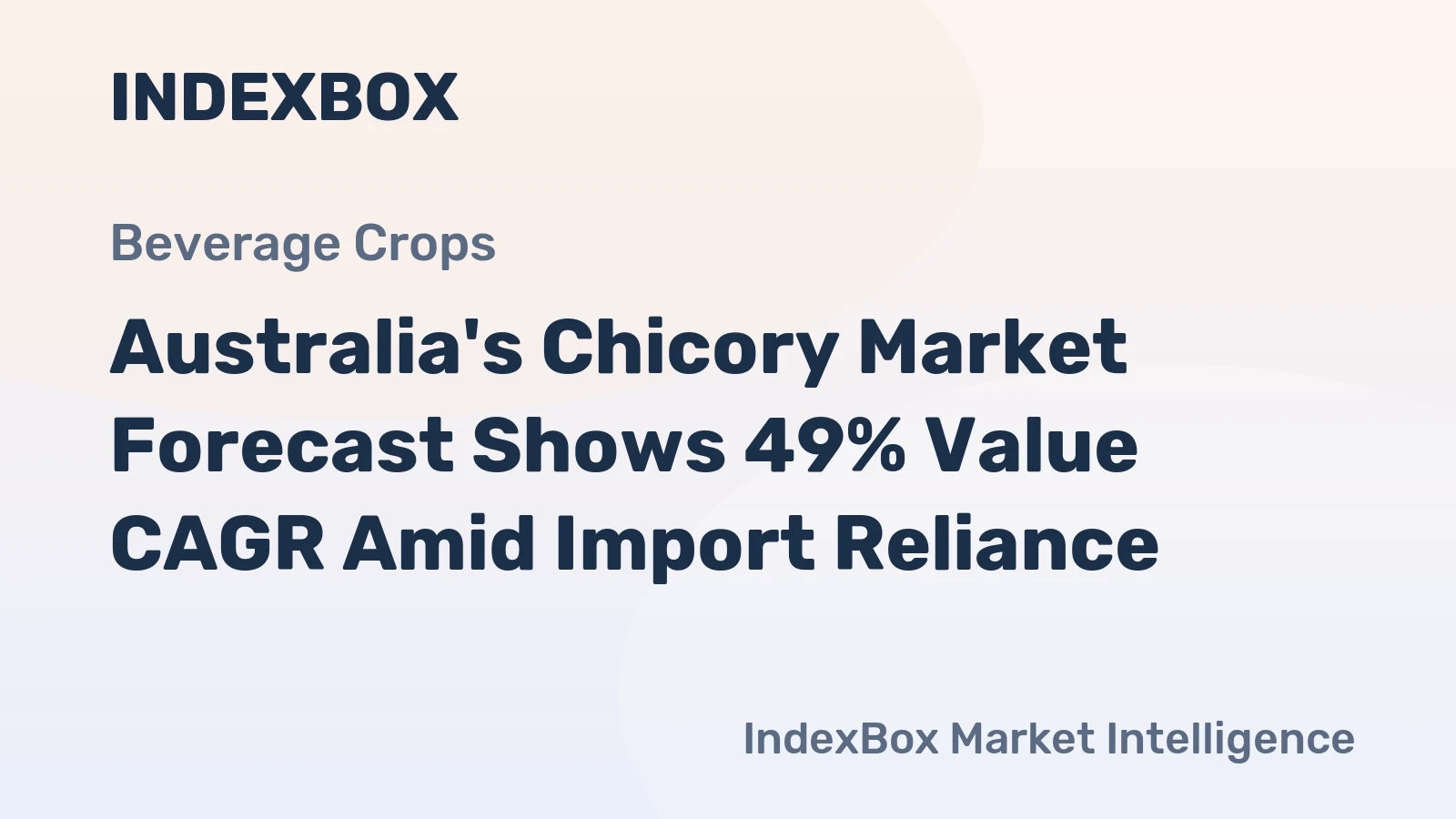 Australia's Chicory Market Forecast Shows 49% Value CAGR Amid Import Reliance