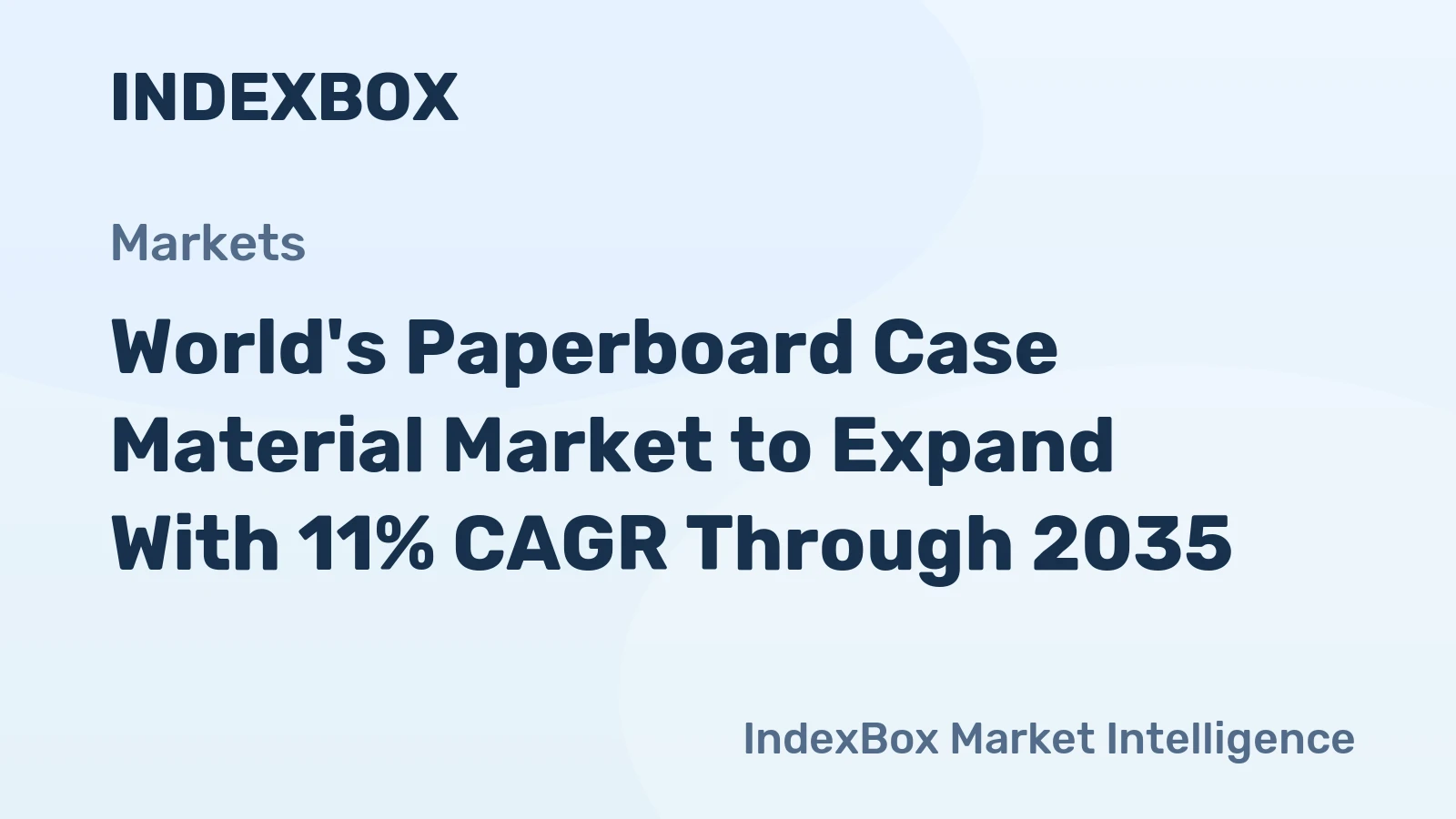 World's Paperboard Case Material Market to Expand With 11% CAGR Through 2035