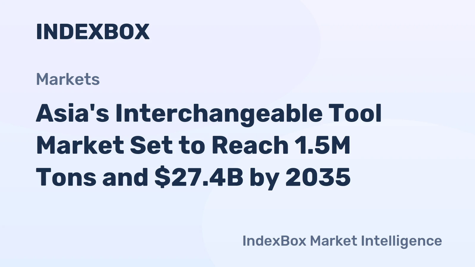 Asia's Interchangeable Tool Market Set to Reach 1.5M Tons and $27.4B by 2035