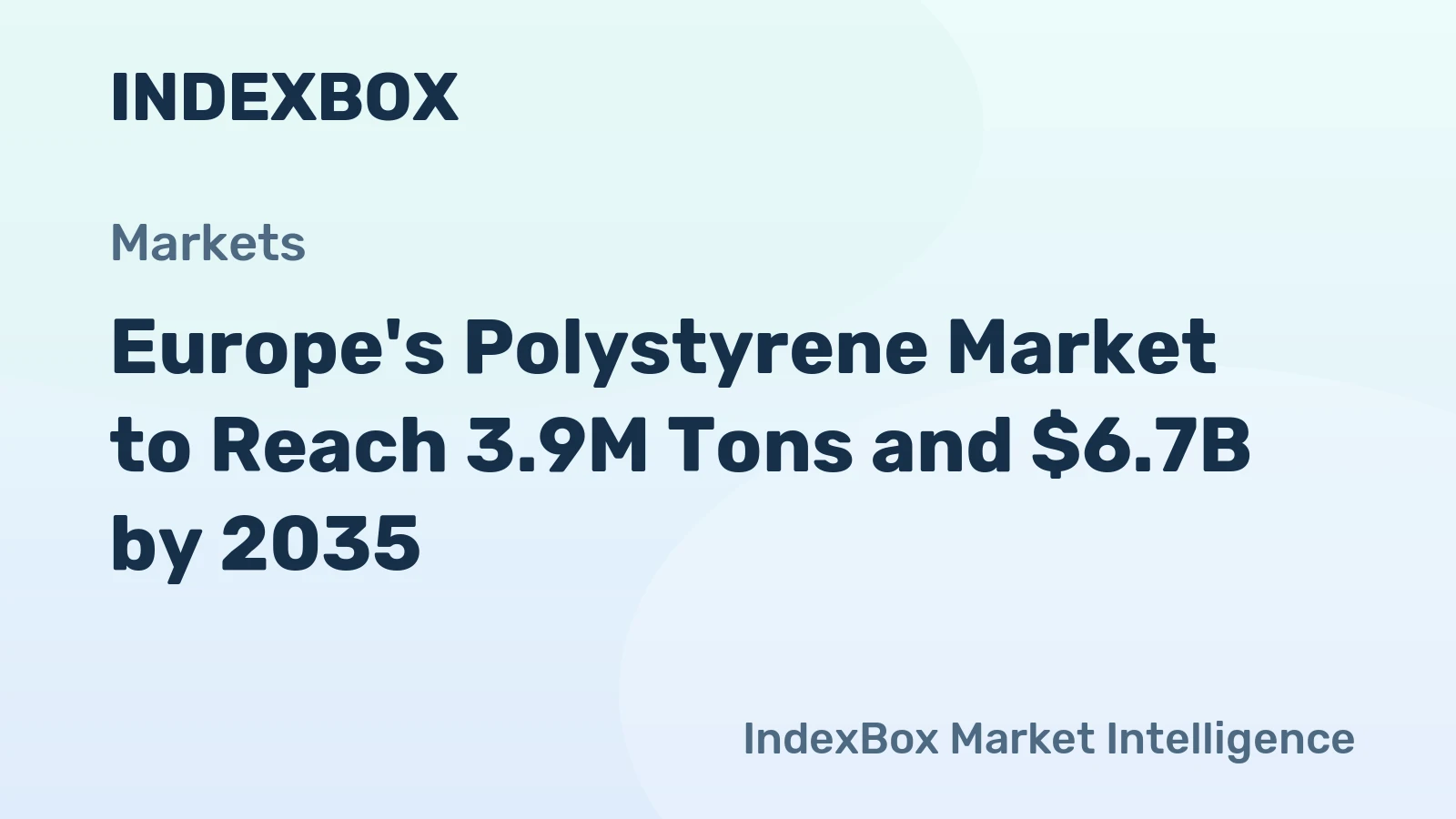 Europe's Polystyrene Market to Reach 3.9M Tons and $6.7B by 2035