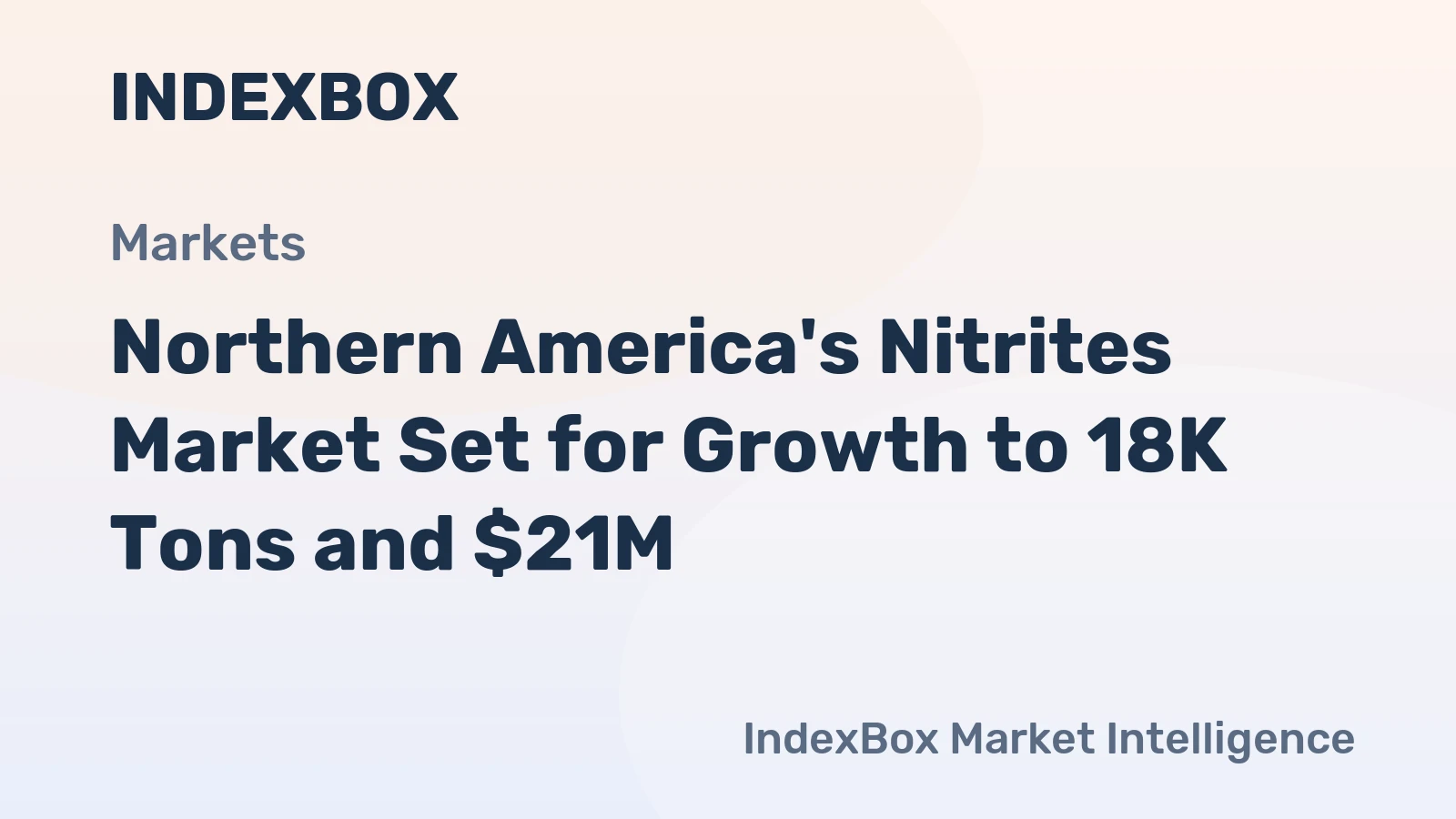 Northern America's Nitrites Market Set for Growth to 18K Tons and $21M