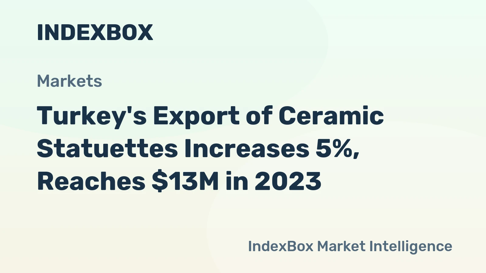 Turkey's Export of Ceramic Statuettes Increases 5%, Reaches $13M in 2023