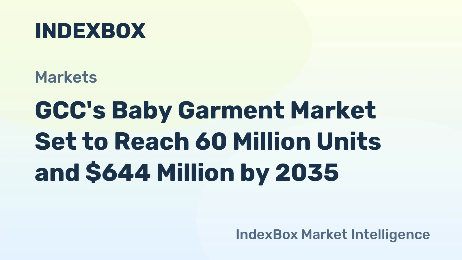 GCC's Baby Garment Market Set to Reach 60 Million Units and $644 Million by 2035