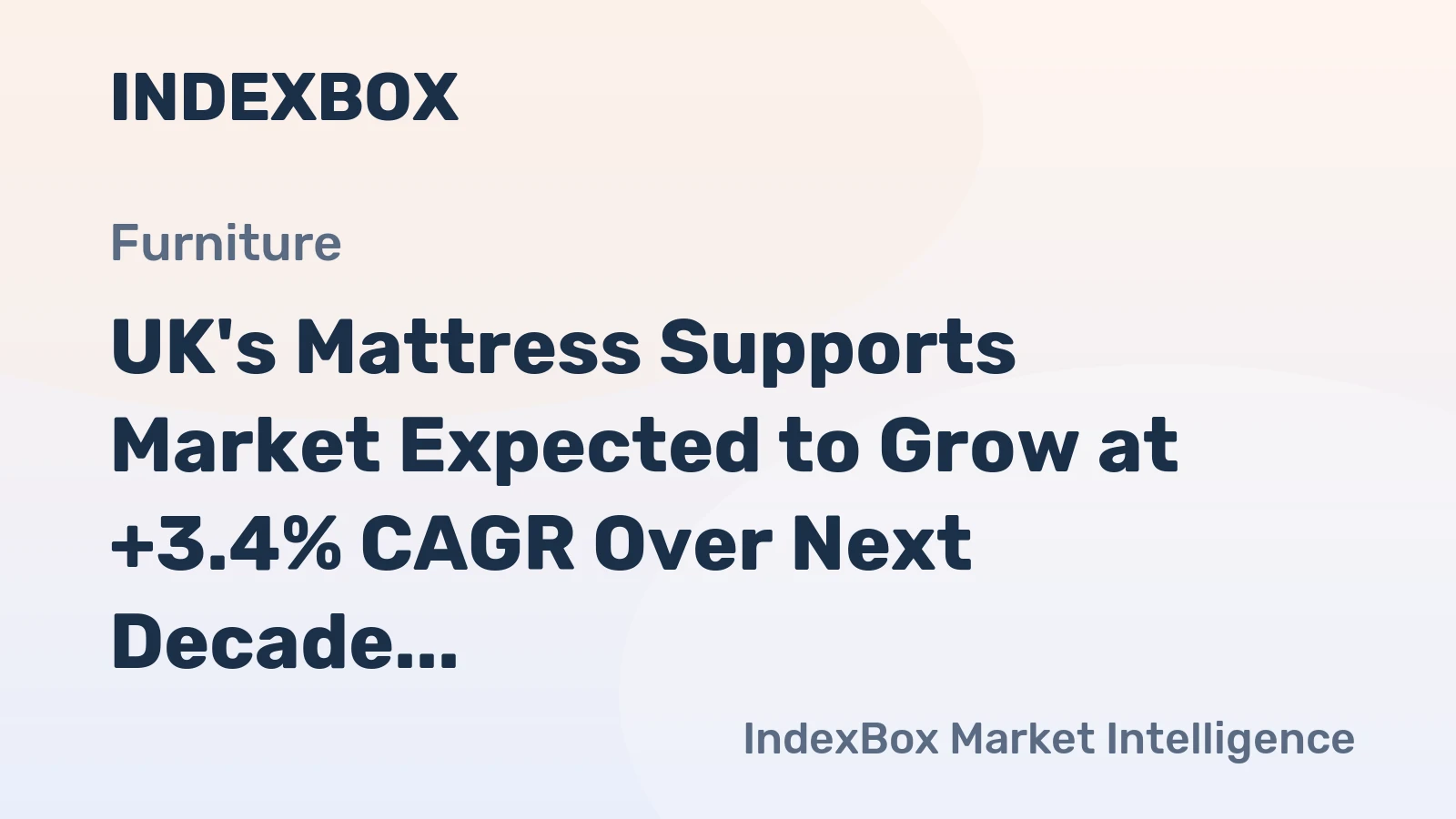 UK's Mattress Supports Market Expected to Grow at +3.4% CAGR Over Next Decade