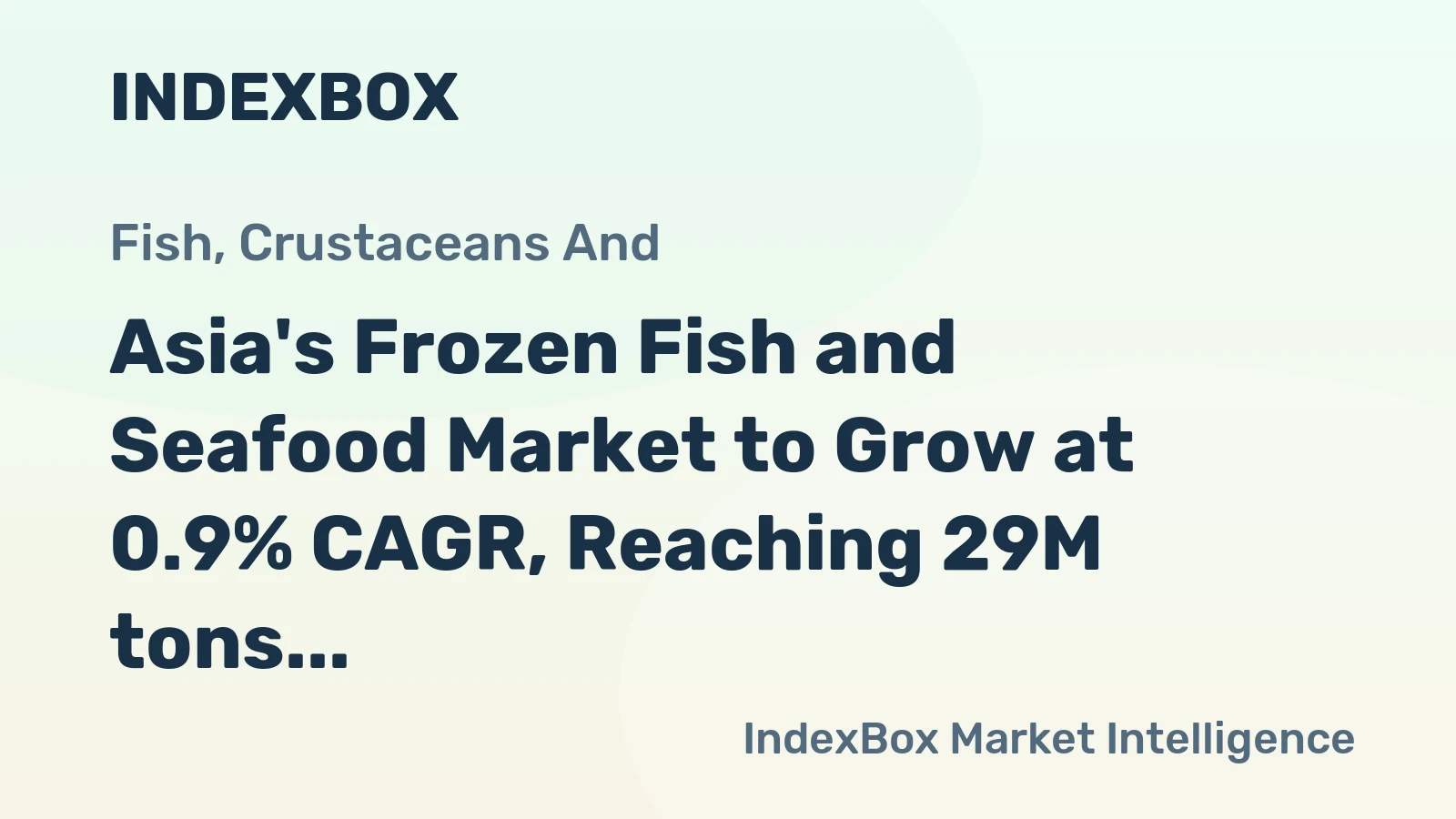 Asia's Frozen Fish and Seafood Market to Grow at 0.9% CAGR, Reaching 29M tons by 2035
