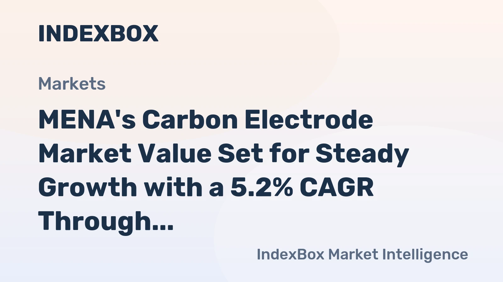 MENA's Carbon Electrode Market Value Set for Steady Growth with a 5.2% CAGR Through 2035