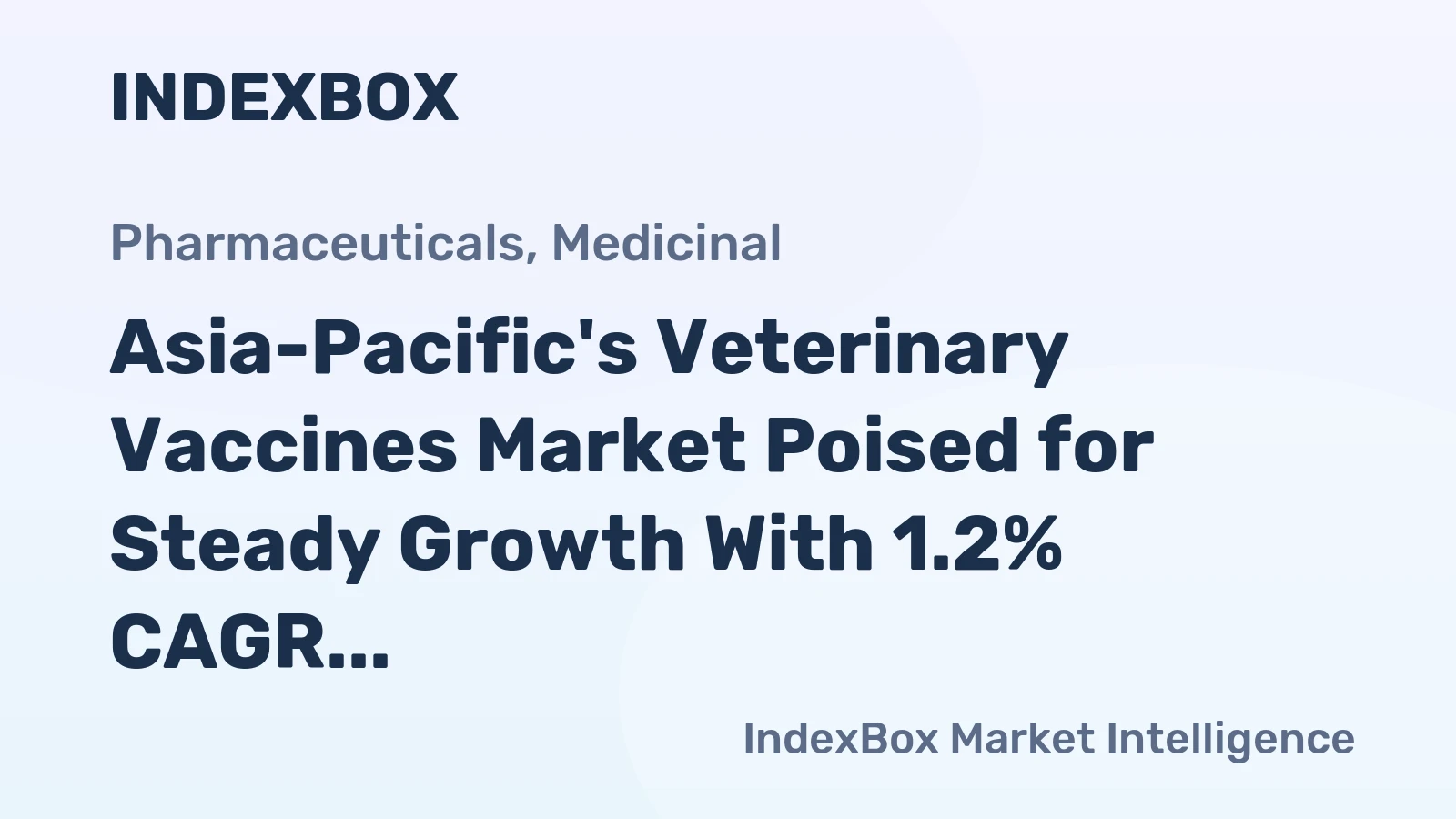 Asia-Pacific's Veterinary Vaccines Market Poised for Steady Growth With 1.2% CAGR Through 2035