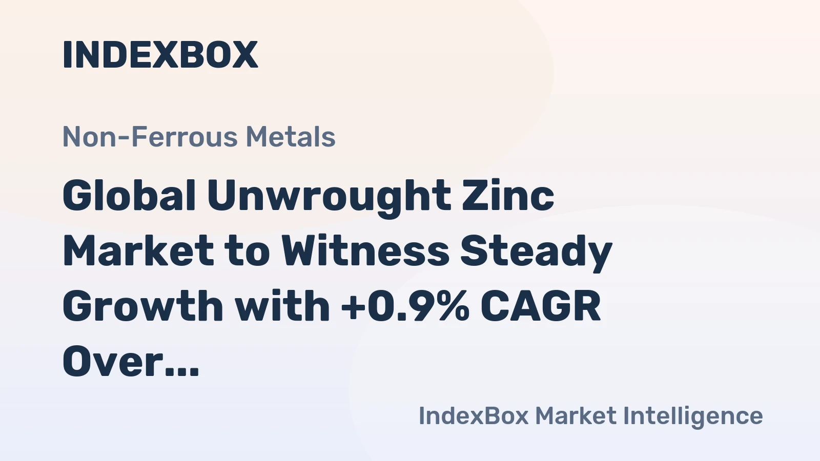 Global Unwrought Zinc Market to Witness Steady Growth with +0.9% CAGR Over Next Decade
