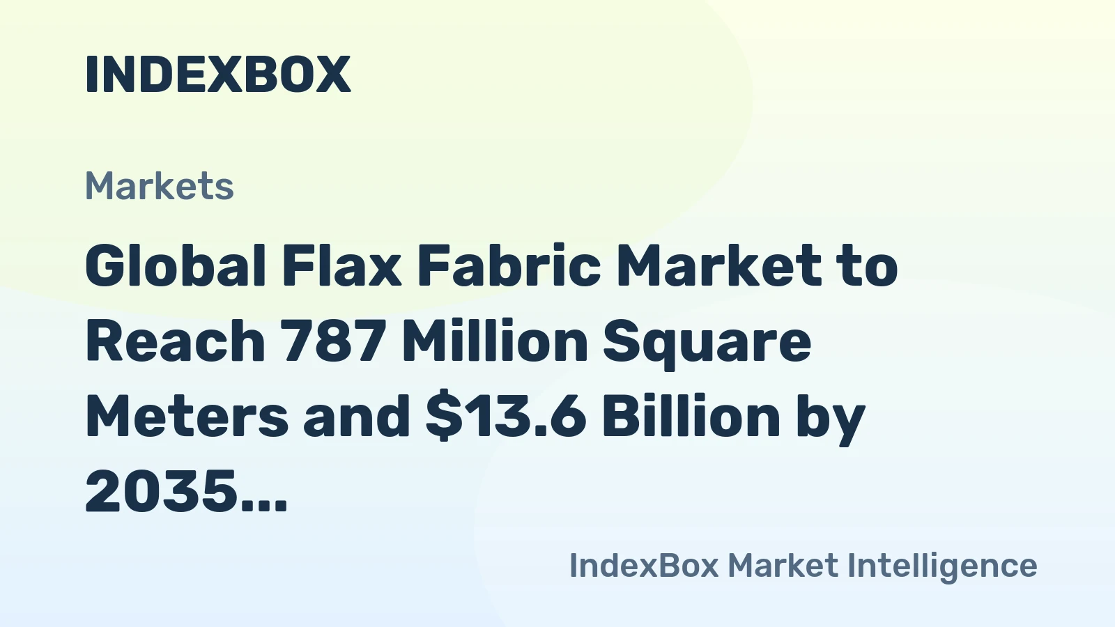 Global Flax Fabric Market to Reach 787 Million Square Meters and $13.6 Billion by 2035