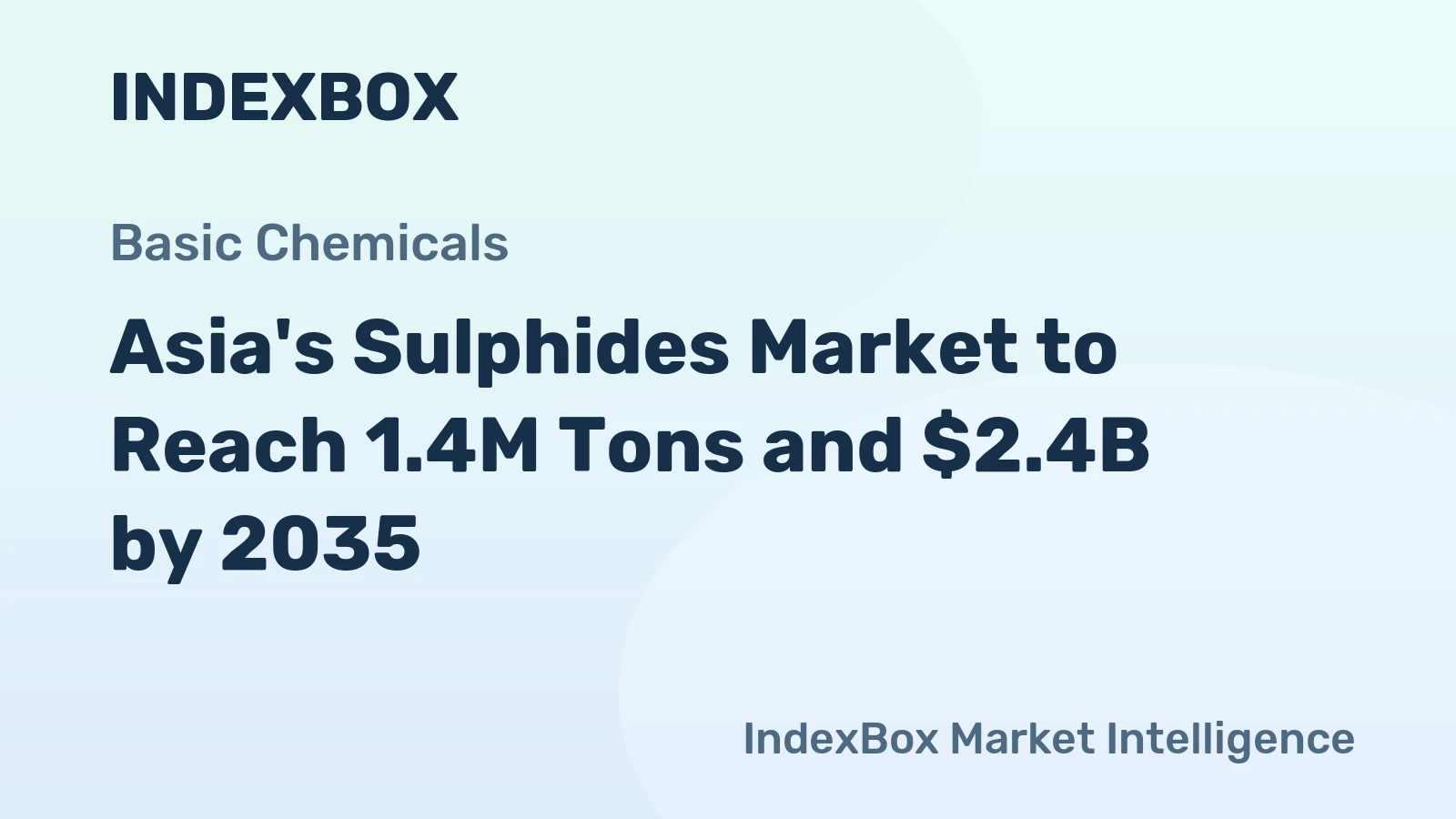 Asia's Sulphides Market to Reach 1.4M Tons and $2.4B by 2035