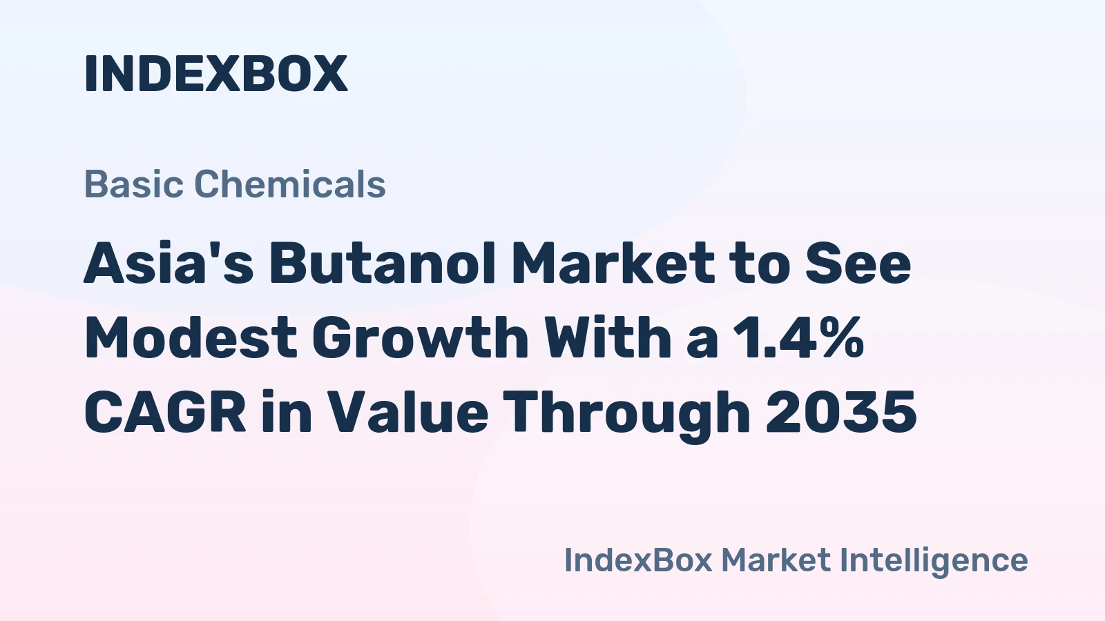 Asia's Butanol Market to See Modest Growth With a 1.4% CAGR in Value Through 2035