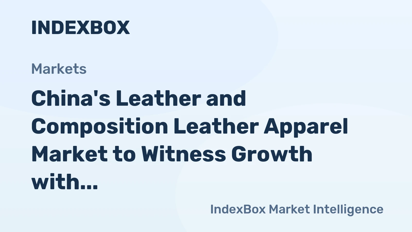 China's Leather and Composition Leather Apparel Market to Witness Growth with CAGR of +3.5% Reaching $8B by 2035