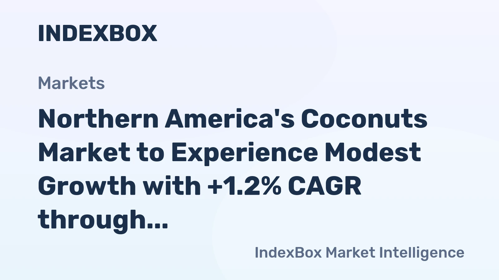 Northern America's Coconuts Market to Experience Modest Growth with +1.2% CAGR through 2035