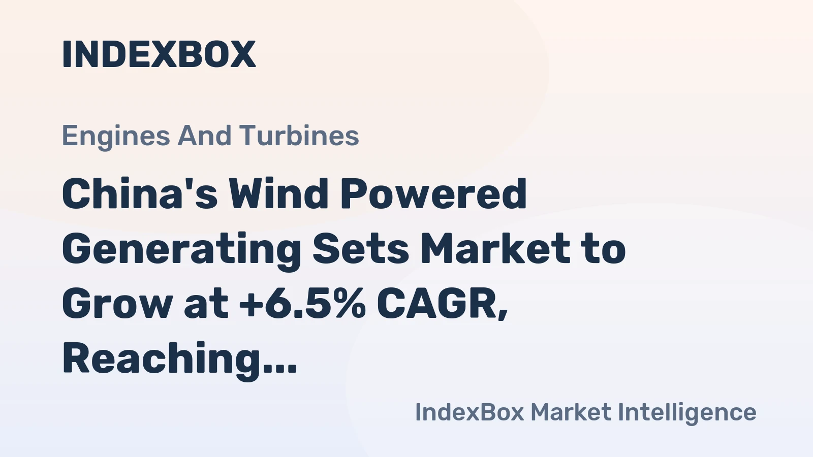 China's Wind Powered Generating Sets Market to Grow at +6.5% CAGR, Reaching 5M Units by 2035