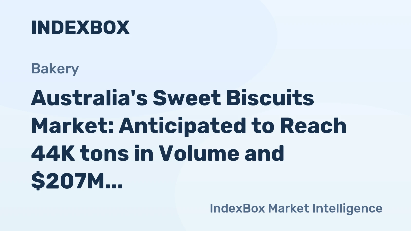 Australia's Sweet Biscuits Market: Anticipated to Reach 44K tons in Volume and $207M in Value by 2035