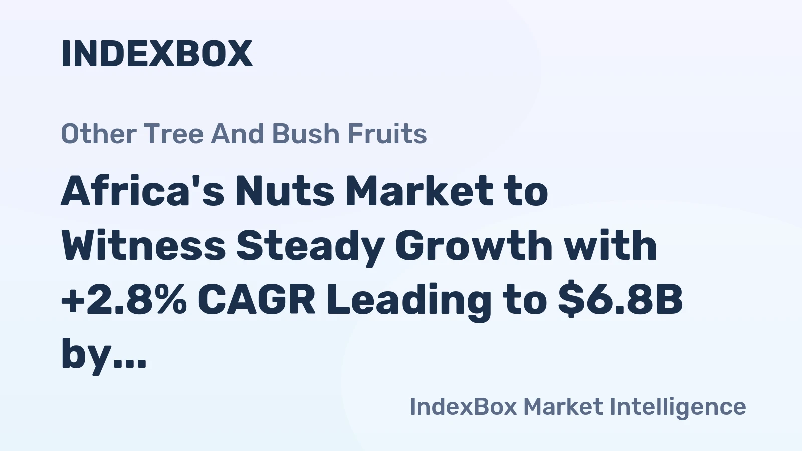 Africa's Nuts Market to Witness Steady Growth with +2.8% CAGR Leading to $6.8B by 2035