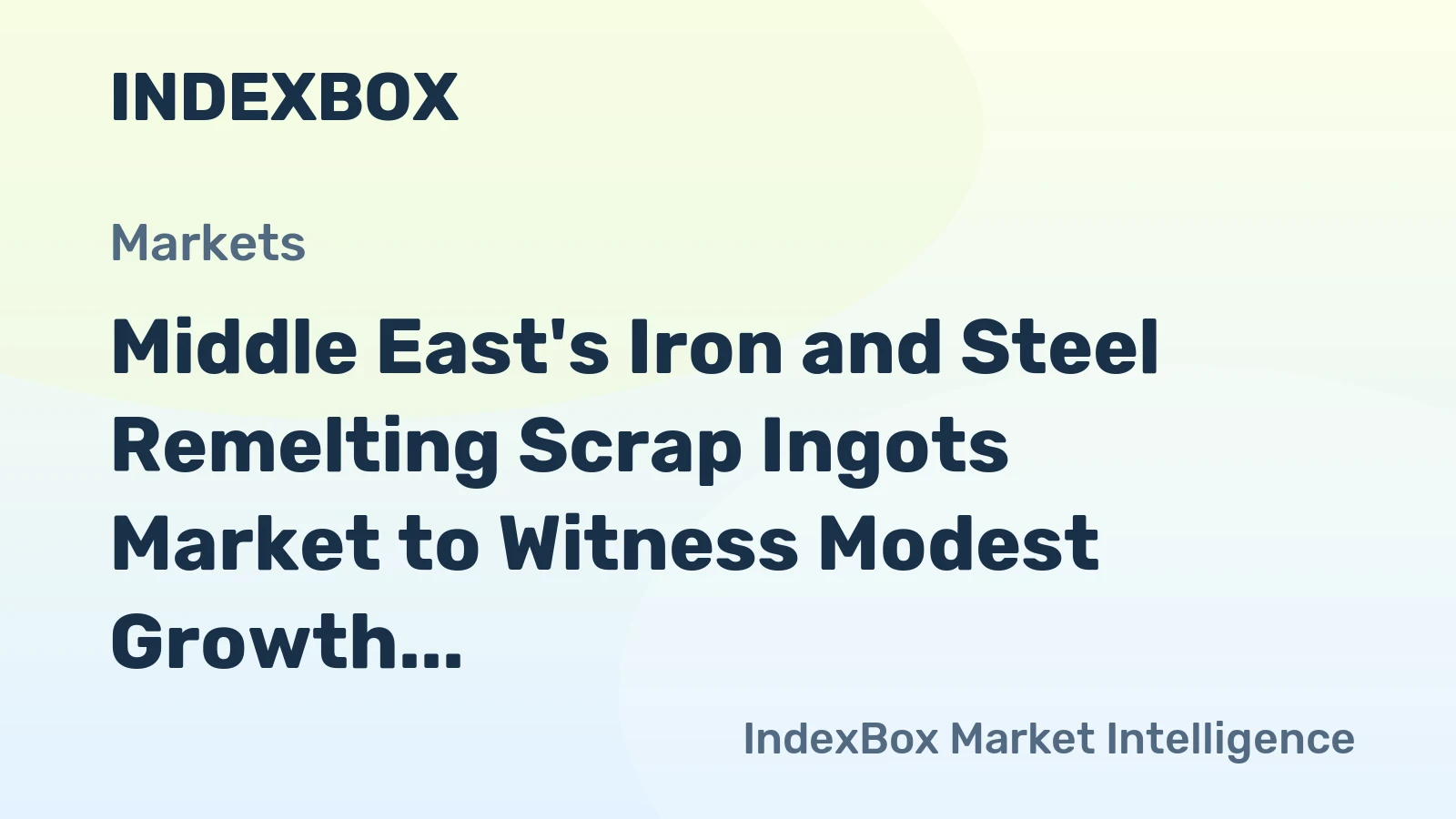 Middle East's Iron and Steel Remelting Scrap Ingots Market to Witness Modest Growth with +0.3% CAGR