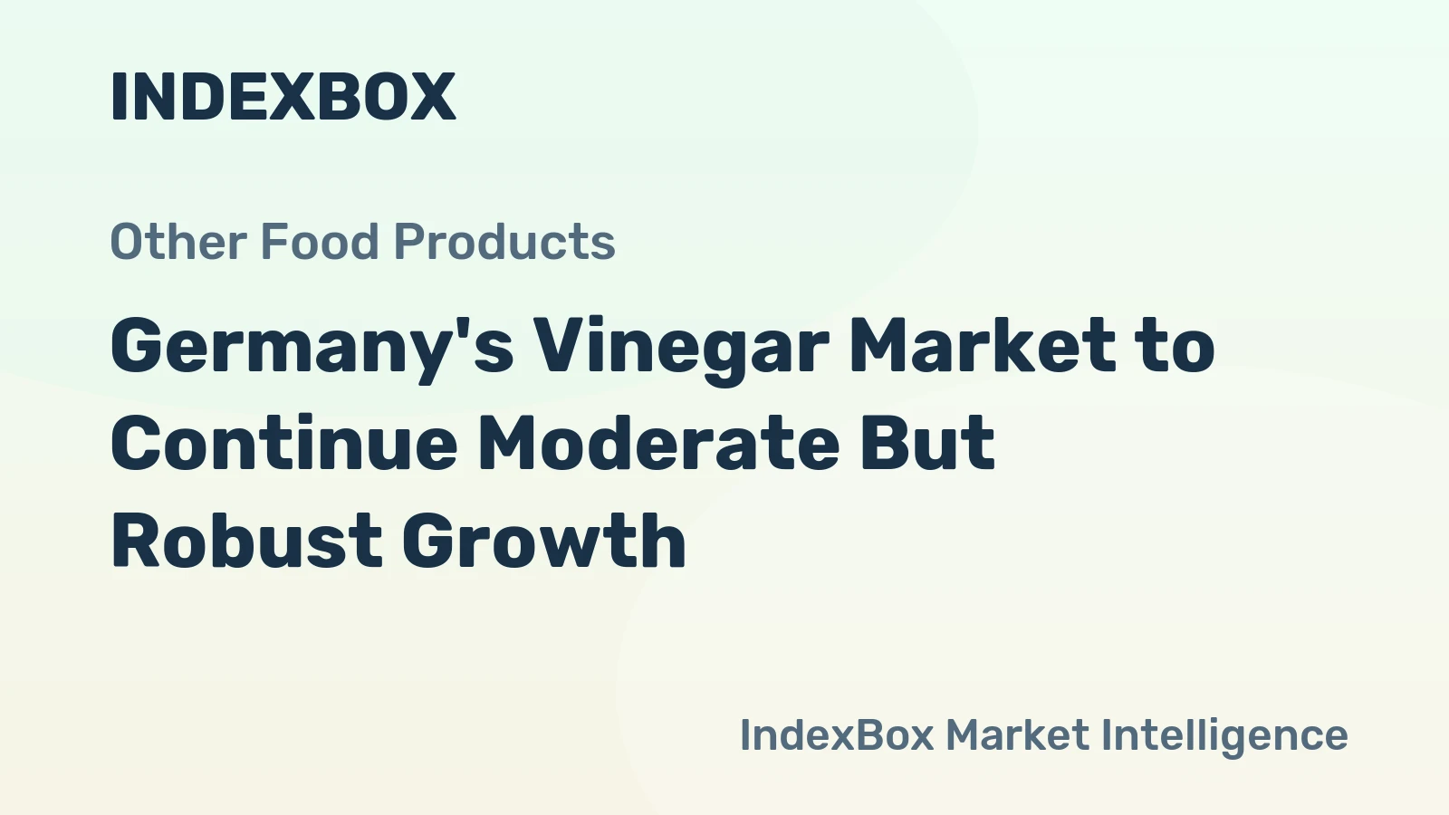 Germany's Vinegar Market to Continue Moderate But Robust Growth