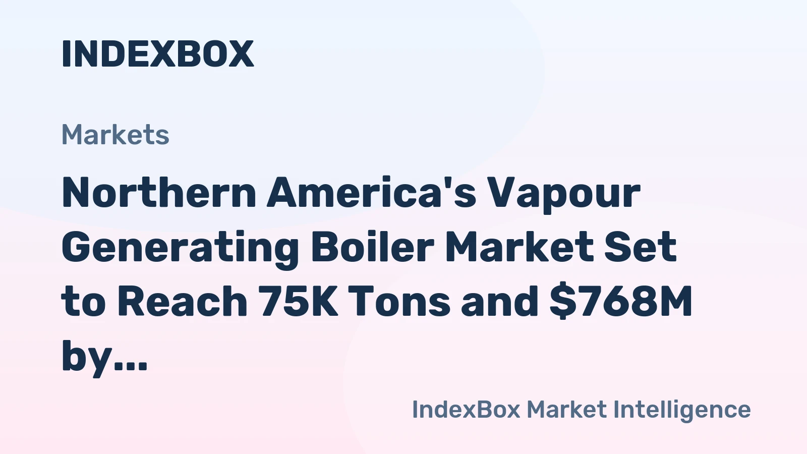 Northern America's Vapour Generating Boiler Market Set to Reach 75K Tons and $768M by 2035