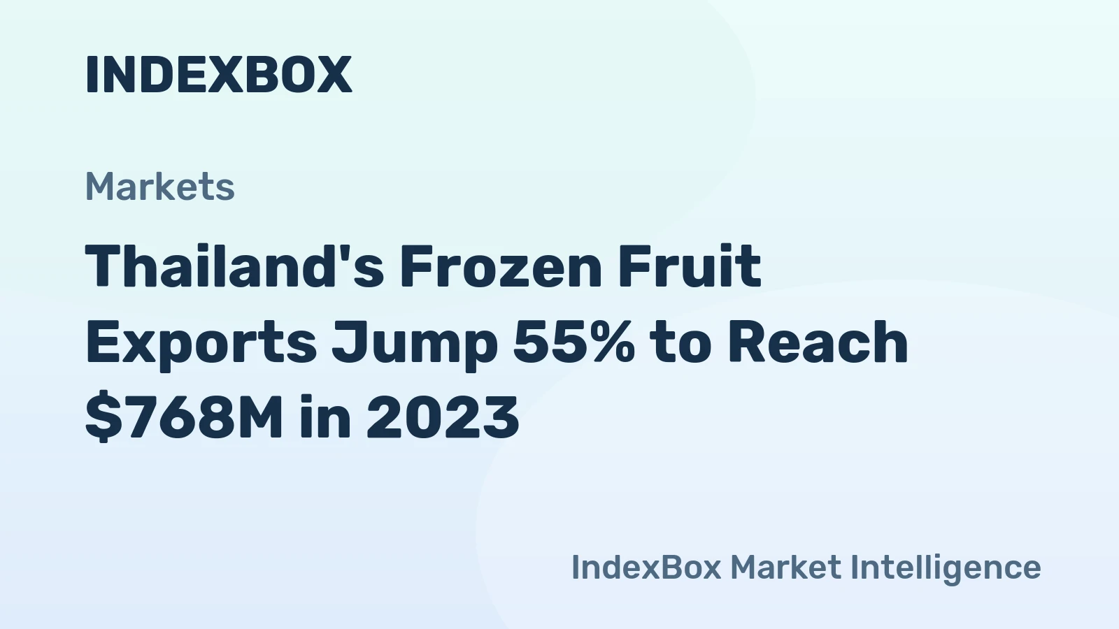 Thailand's Frozen Fruit Exports Jump 55% to Reach $768M in 2023