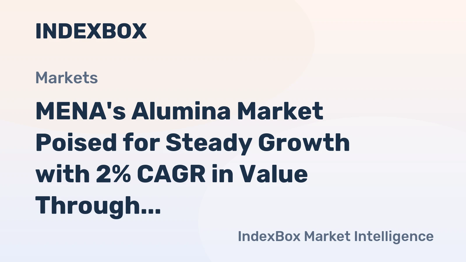 MENA's Alumina Market Poised for Steady Growth with 2% CAGR in Value Through 2035